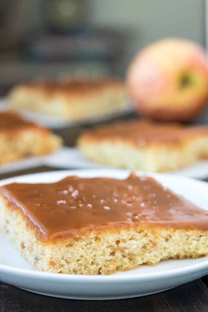 Caramel Apple Sheet Cake - Piper Cooks