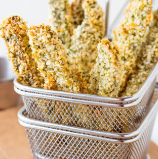 Baked Parmesan & Panko Portobello Fries - Piper Cooks