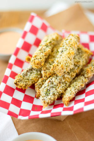 Baked Parmesan & Panko Portobello Fries - Piper Cooks