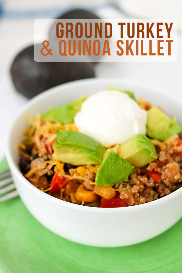 Quinoa Ground Turkey Skillet - One Pan Dinner - Piper Cooks