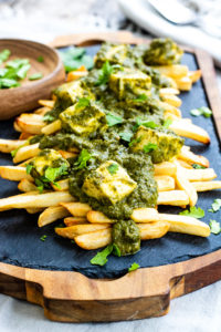 Homemade Palak Paneer Loaded French Fries - Piper Cooks