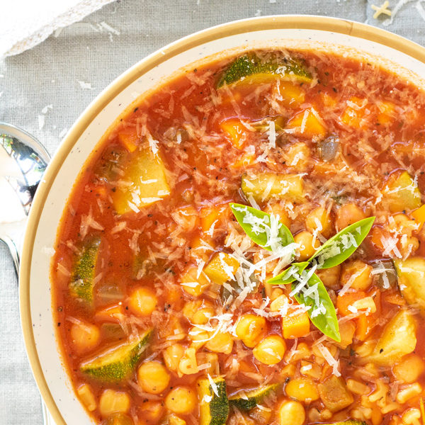 Easy Minestrone Soup with Alphabet Pasta - Piper Cooks