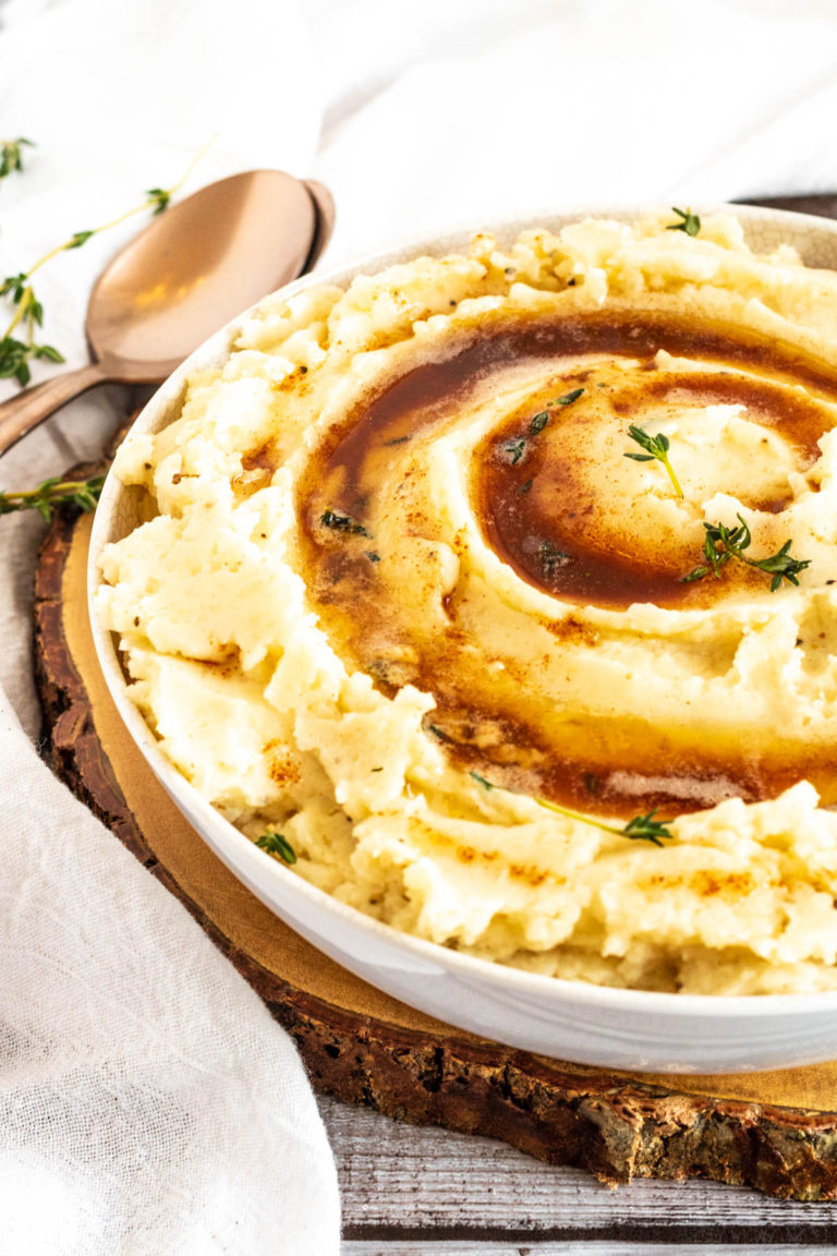 Browned Butter Mashed Potatoes with Thyme - Piper Cooks