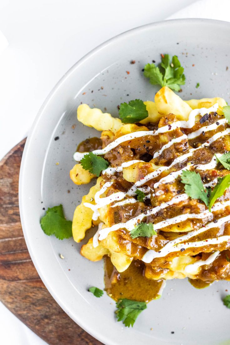 French Fries with Curry Sauce - Piper Cooks