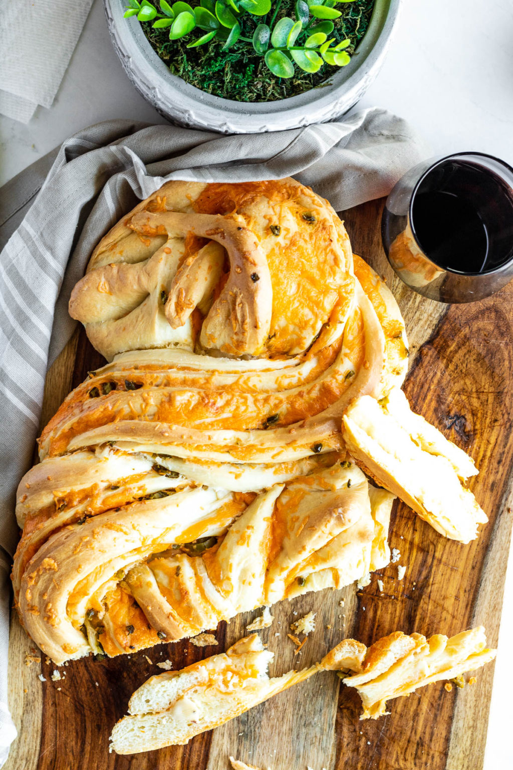 Jalapeño + Cheddar Cheese Swirl Bread Loaf - Piper Cooks