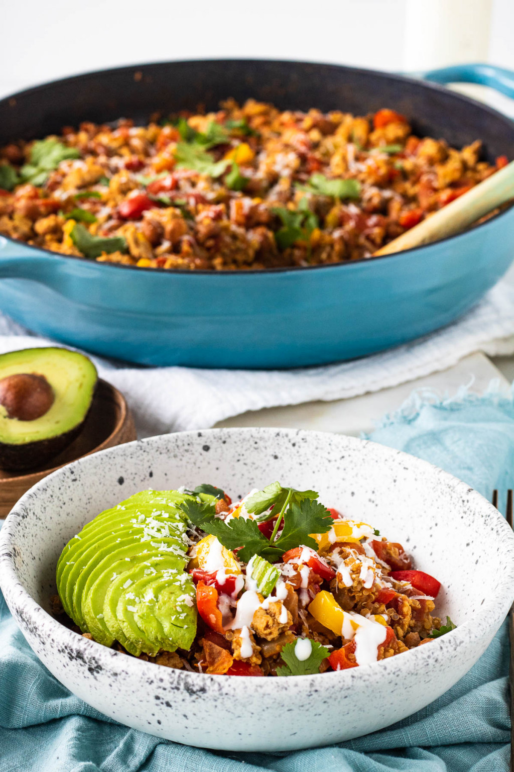Quinoa Ground Turkey Skillet - One Pan Dinner - Piper Cooks