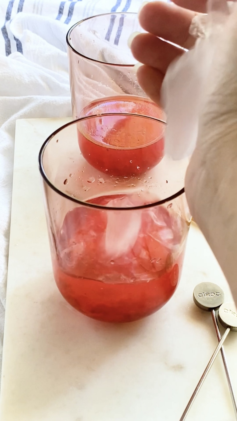 Raspberry Collins with Vodka and Mint - Piper Cooks