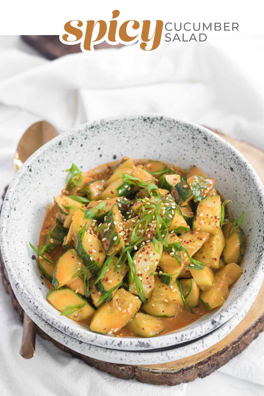 Spicy Cucumber Salad - Asian Inspired - Piper Cooks