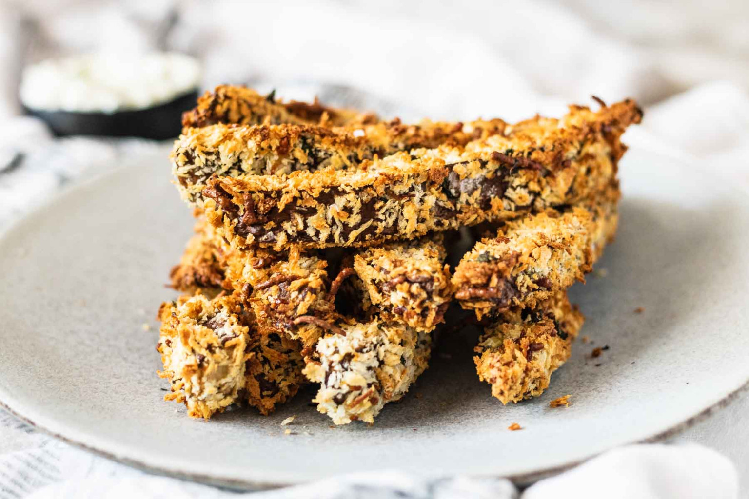 Air Fryer Parmesan & Panko Portobello Fries - Piper Cooks