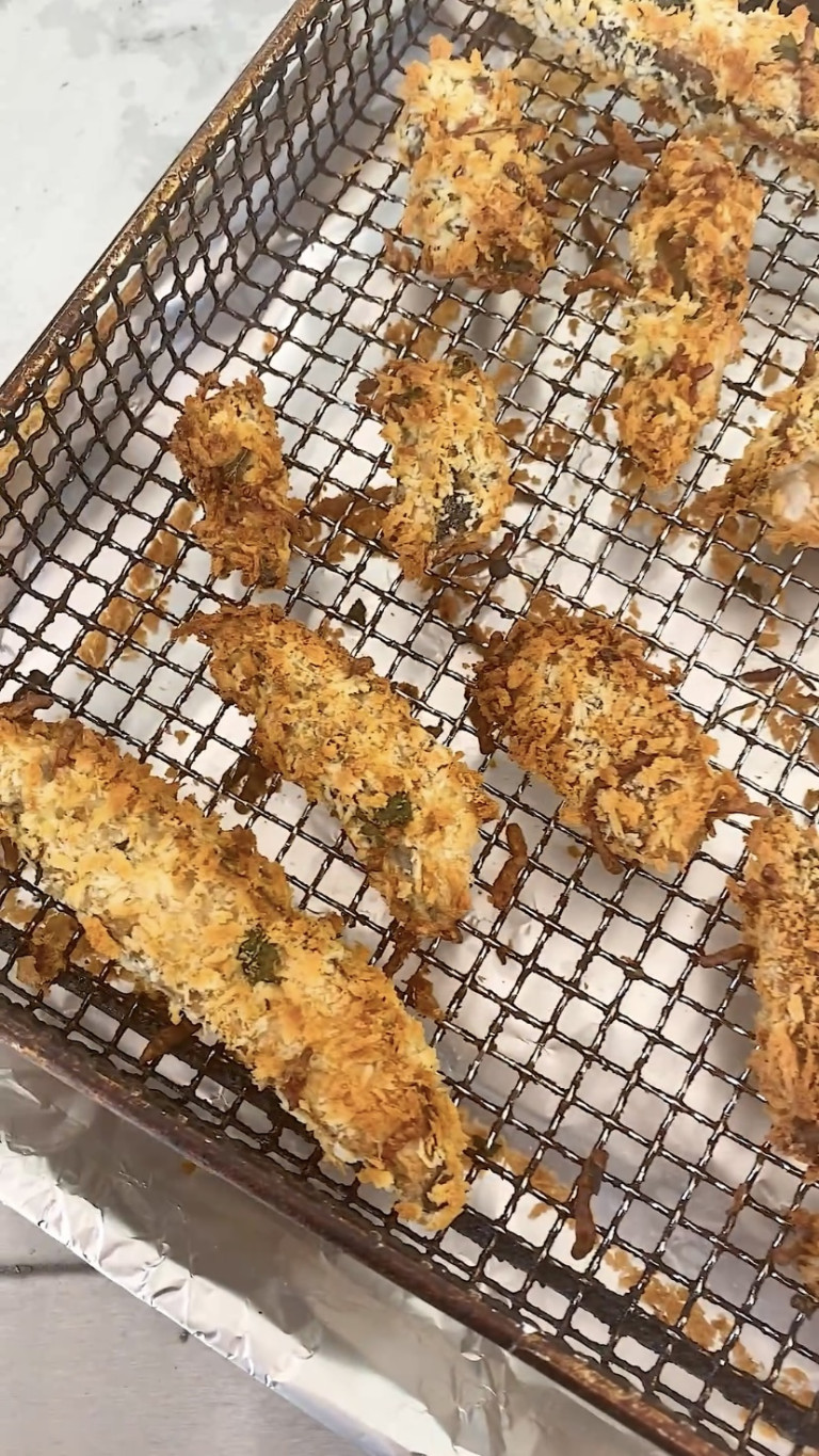 Air Fryer Parmesan & Panko Portobello Fries - Piper Cooks