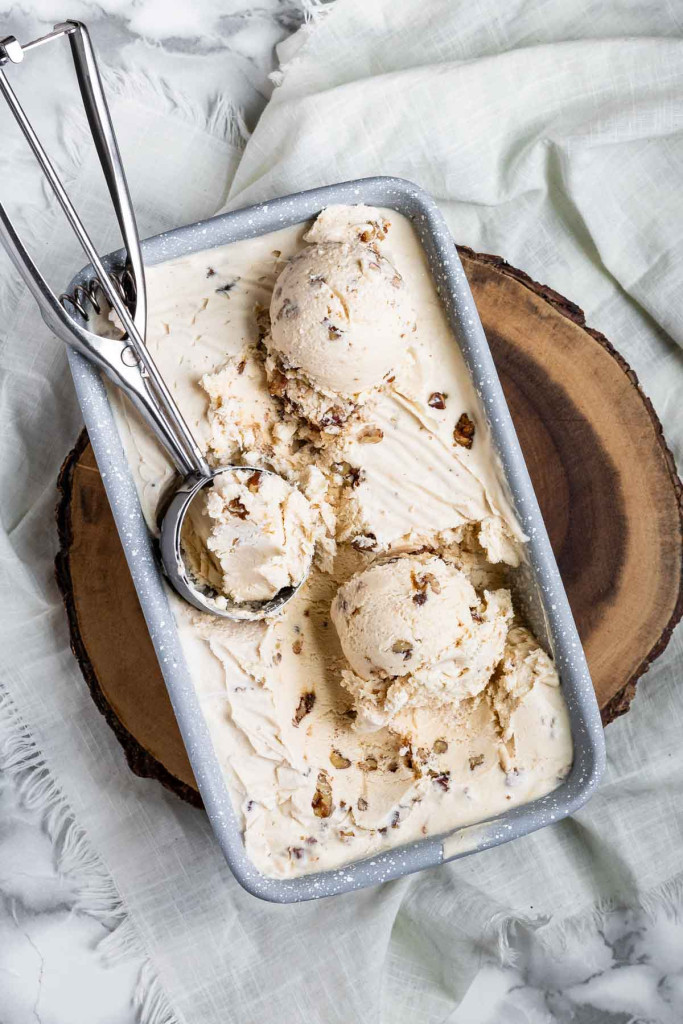 Butter Pecan Ice Cream | No Churn Ice Cream - Piper Cooks