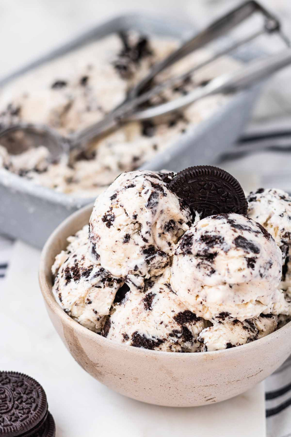 Oreo Ice Cream Recipe | No Churn Ice Cream - Piper Cooks