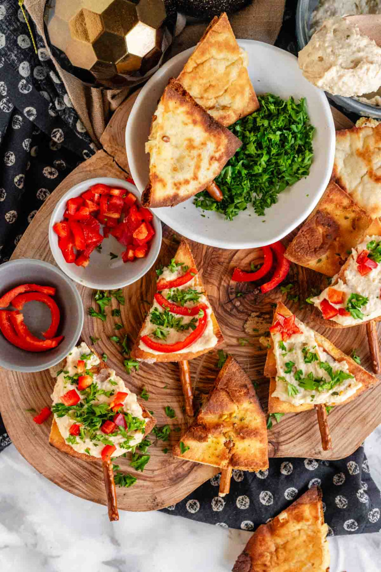 Air Fryer Cheesy Pita Christmas Tree Appetizer Recipe - Piper Cooks