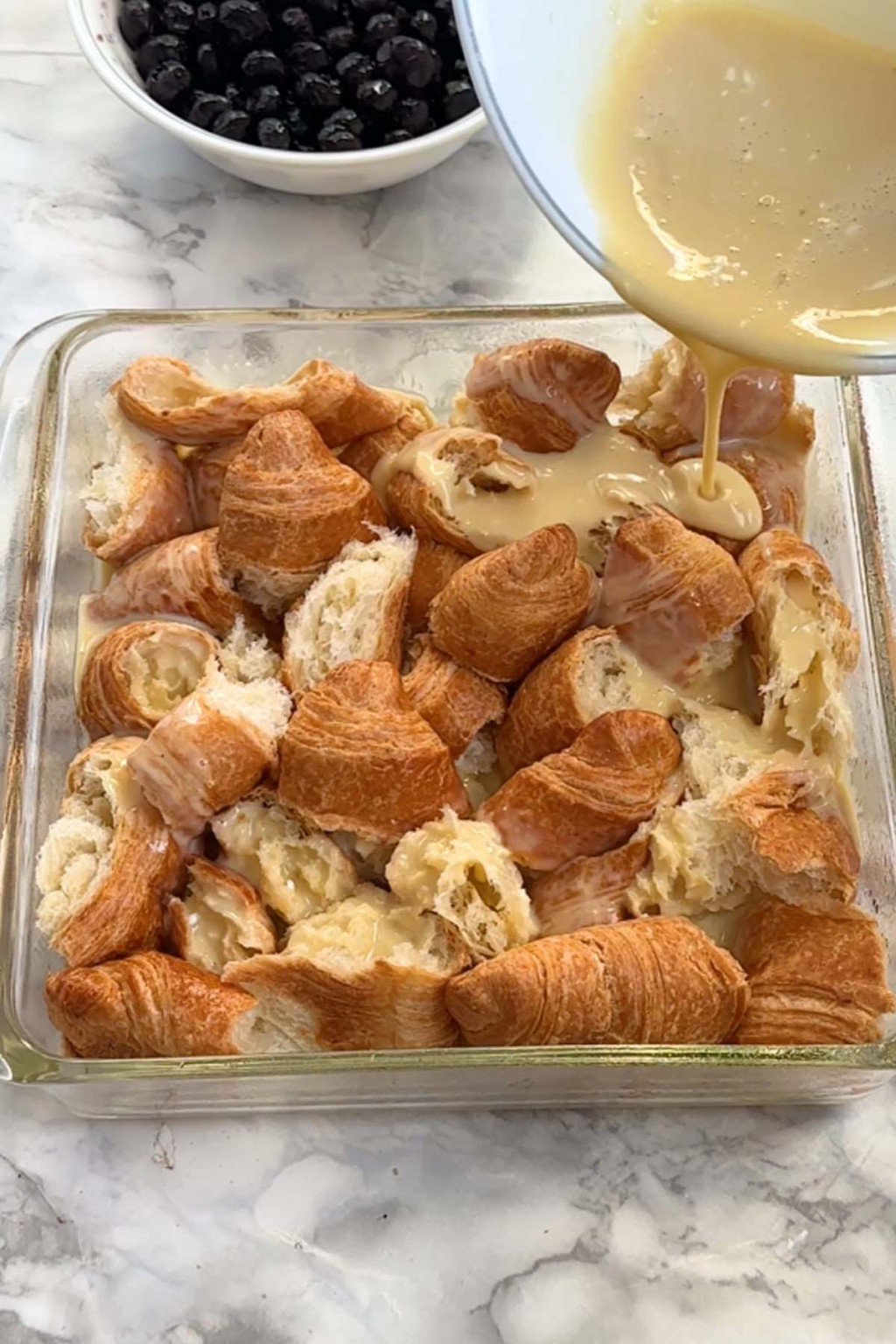 Croissant Baked French Toast with Blueberries - Piper Cooks