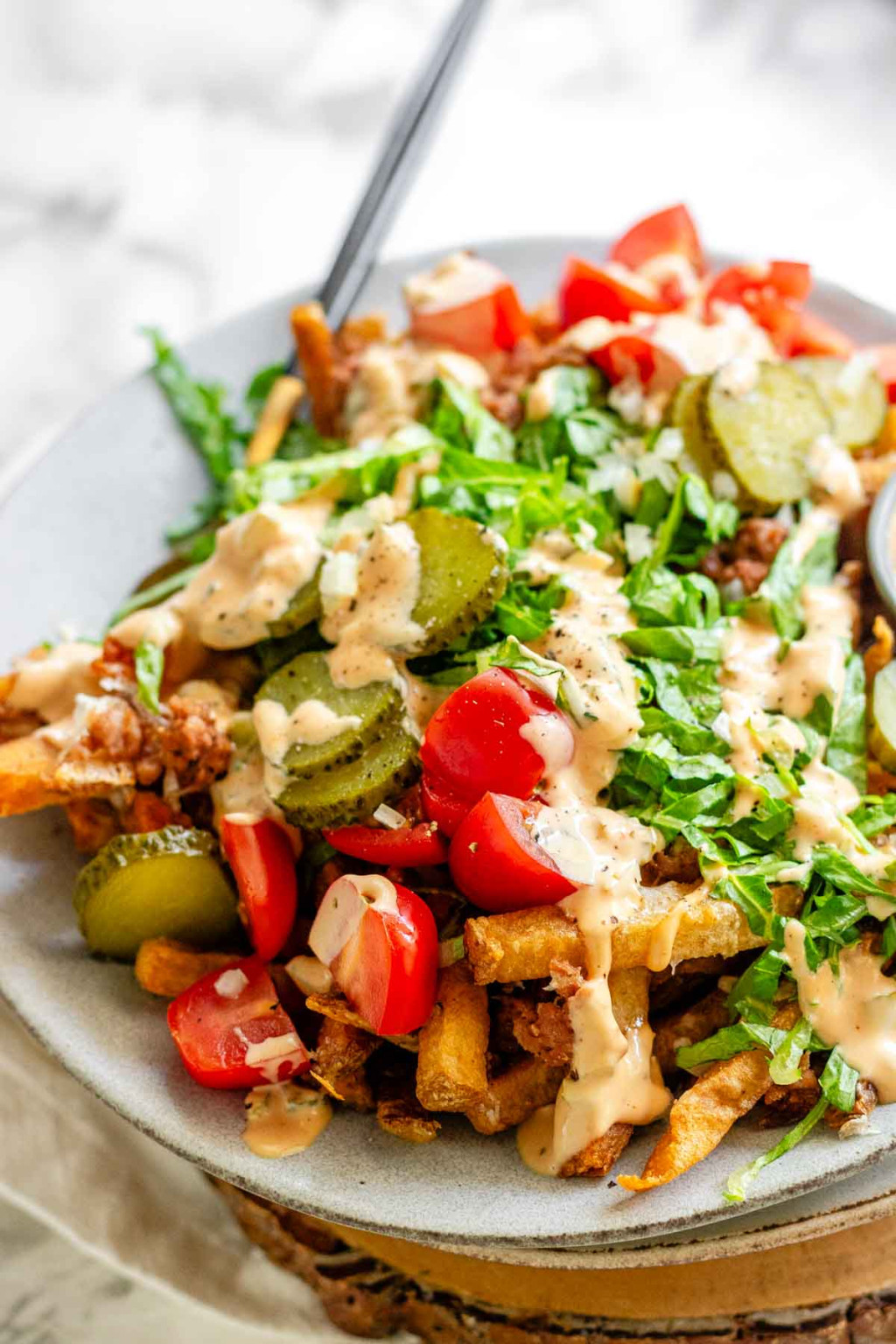 Loaded Big Mac Fries - Piper Cooks