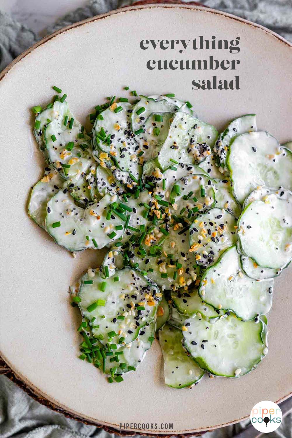 Everything Cucumber Salad - Piper Cooks