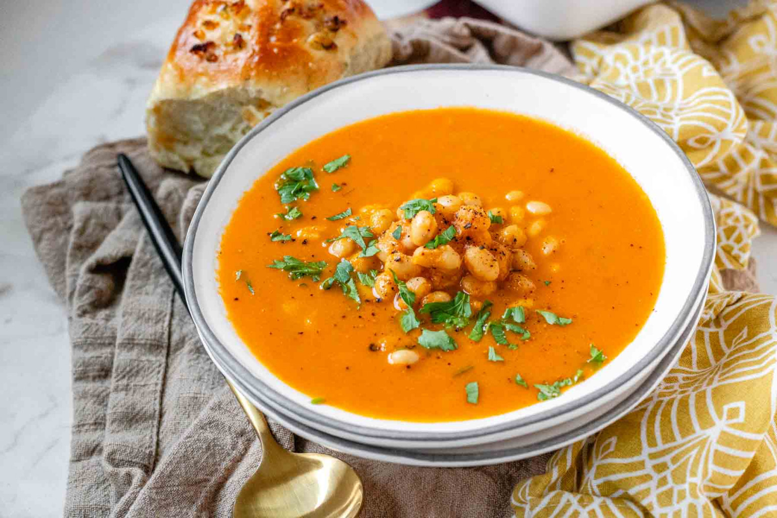 Smoky Navy Bean Soup - Piper Cooks