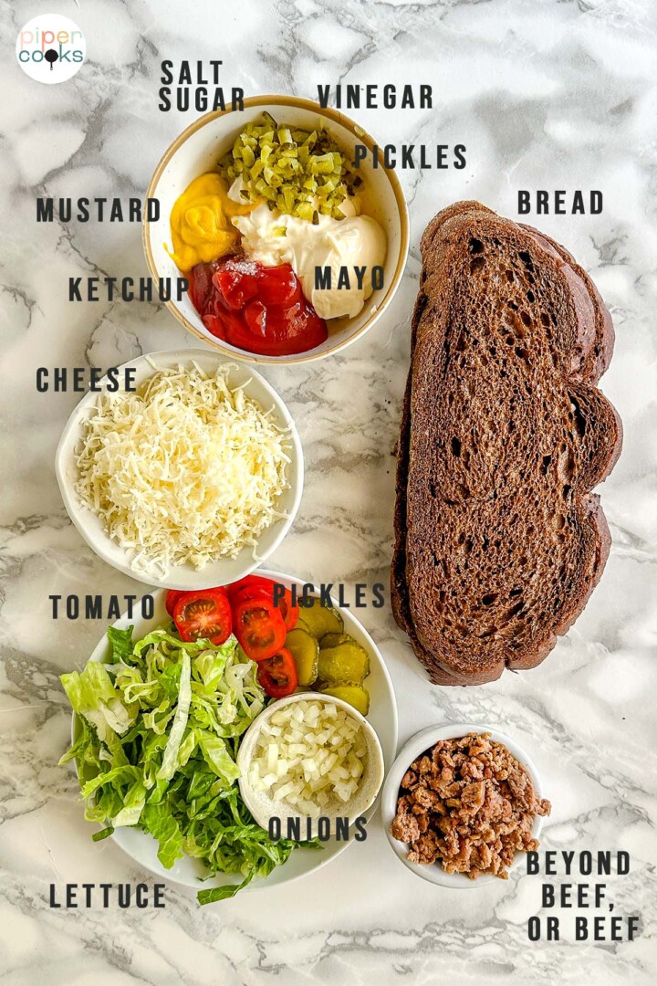 Big Mac Grilled Cheese Sandwich - Piper Cooks