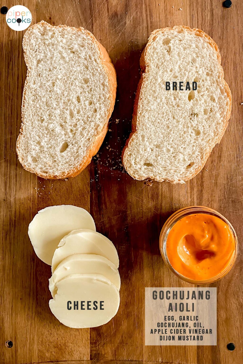 Gochujang Grilled Cheese - Piper Cooks