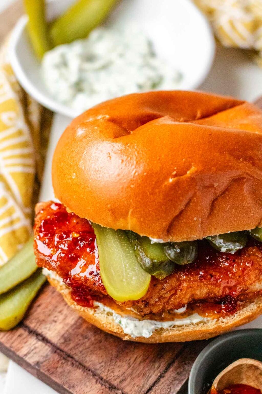 Hot Honey Chicken Sandwich - Piper Cooks