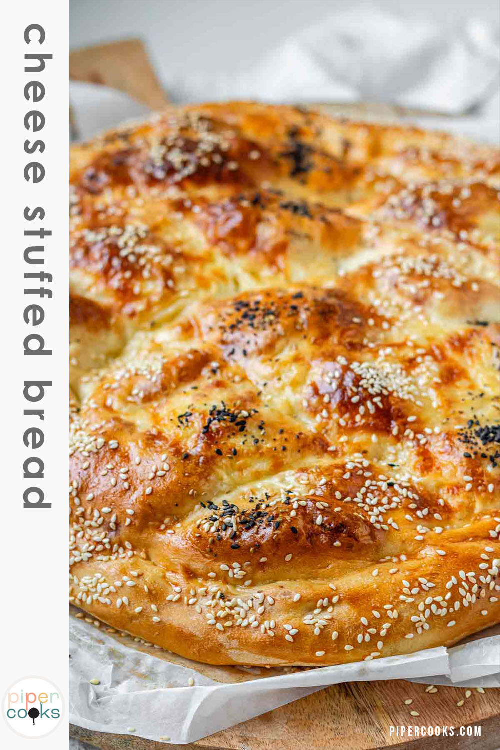 Cheese Stuffed Bread Recipe - Piper Cooks