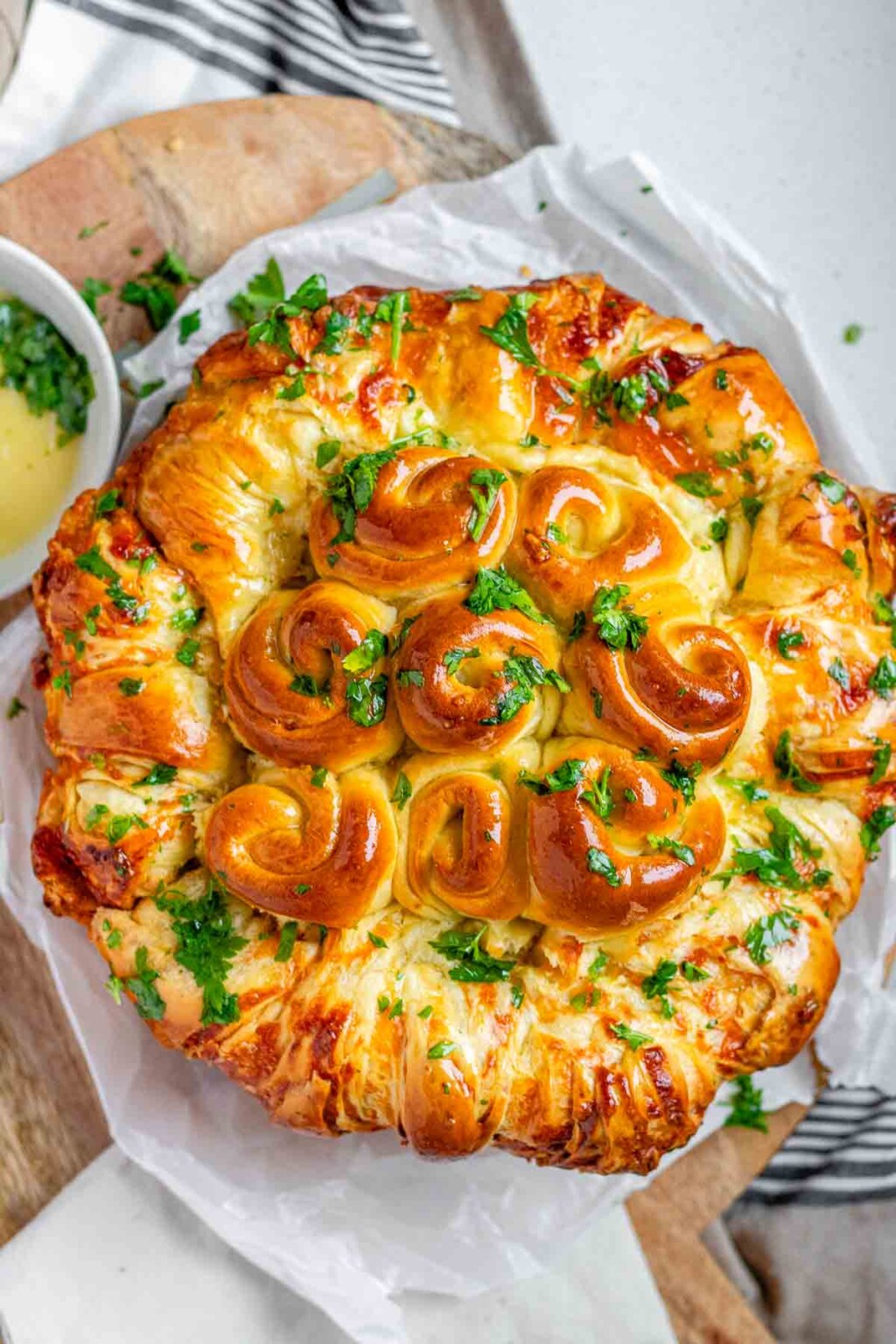 Serbian-Inspired Butter Bread with Garlic and Gouda - Piper Cooks